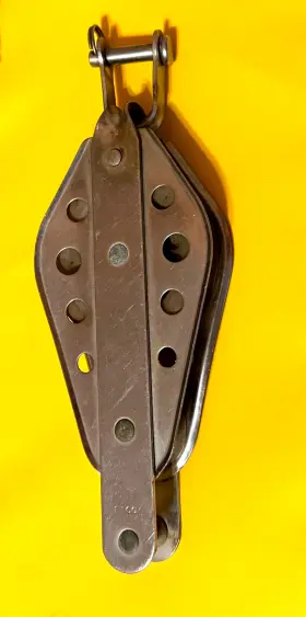 FICO MARINE FG-102 Steel Fiddle Block Becket Rope